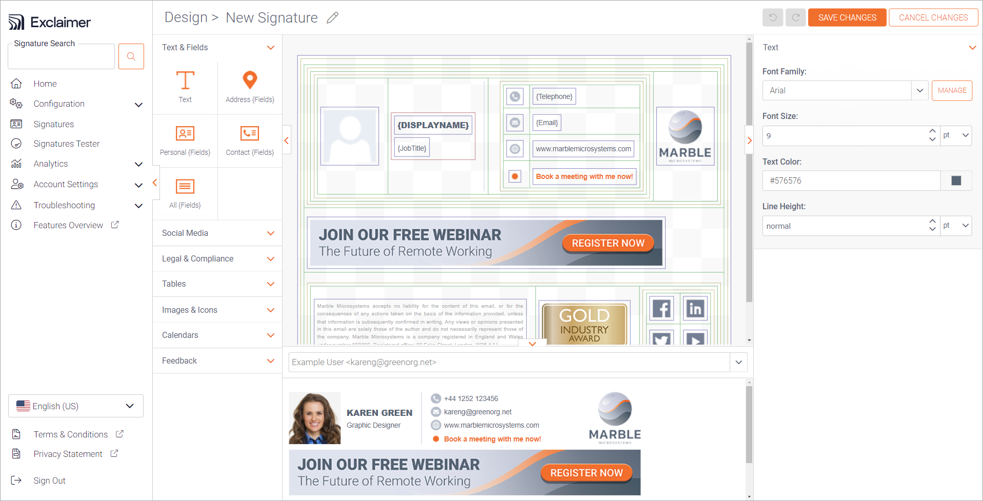 Create Signature – Exclaimer Cloud Knowledge Base